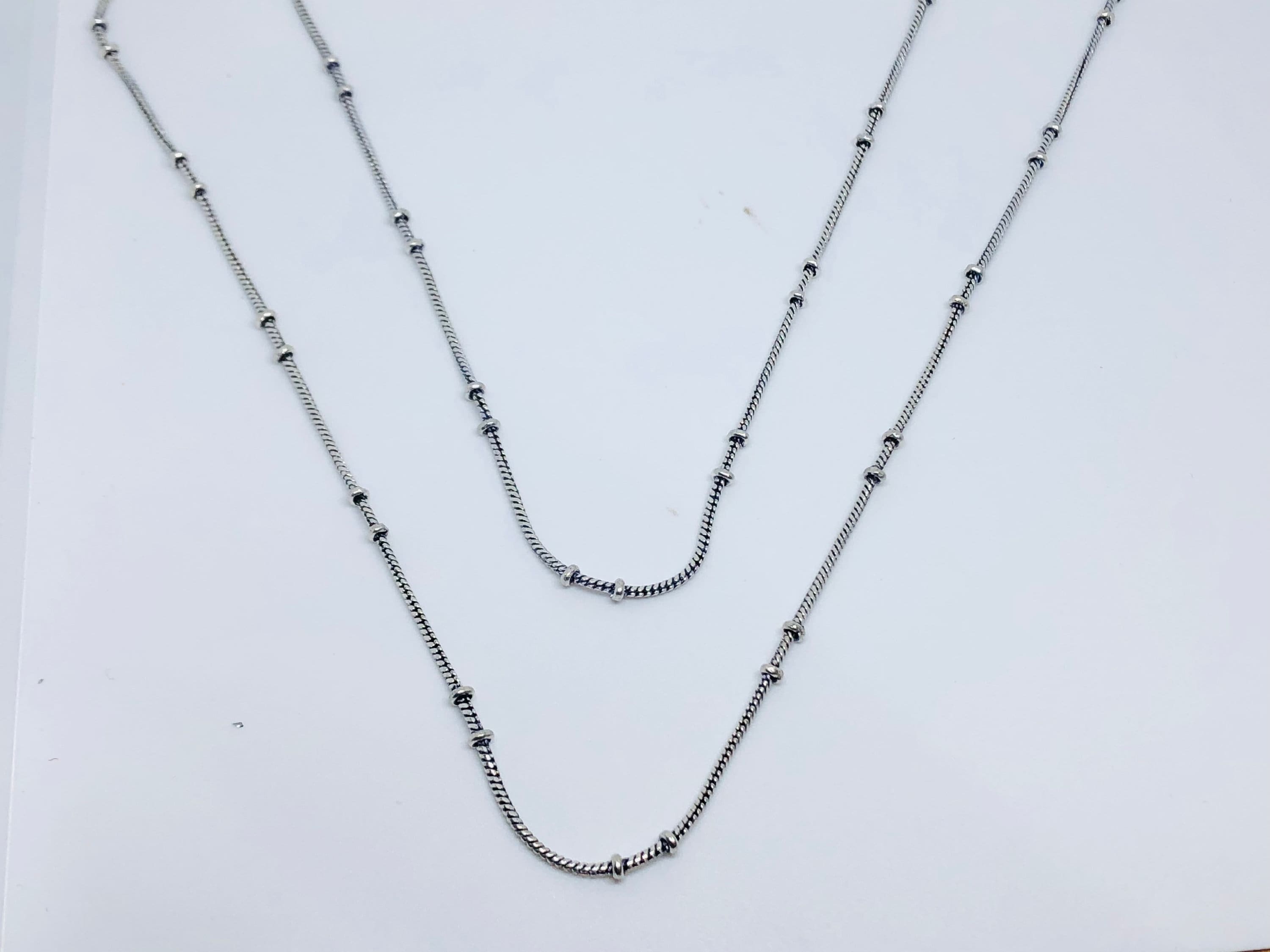 Foxtail Chain 925 Silver Plated Chain Thin Chain Foxtail Chain With ...