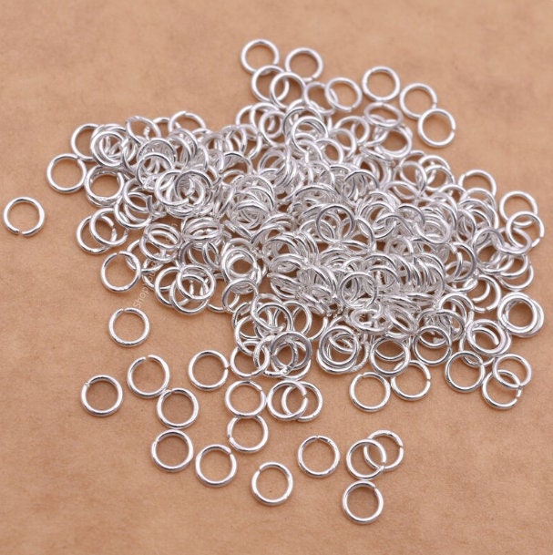 4mm 500pc Silver Jump Rings, Open / Split Silver Plated Open Round Jump ...