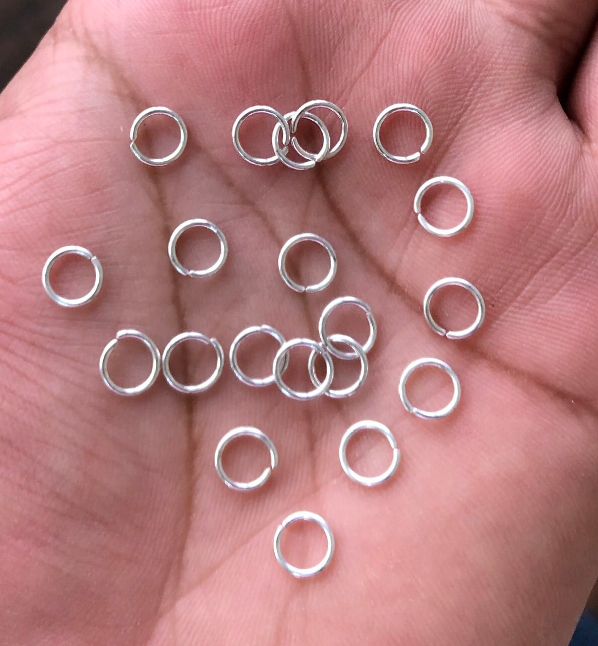 Silver Jump Rings 6mm 250pc, Open / Split Silver Plated Round Jump ...