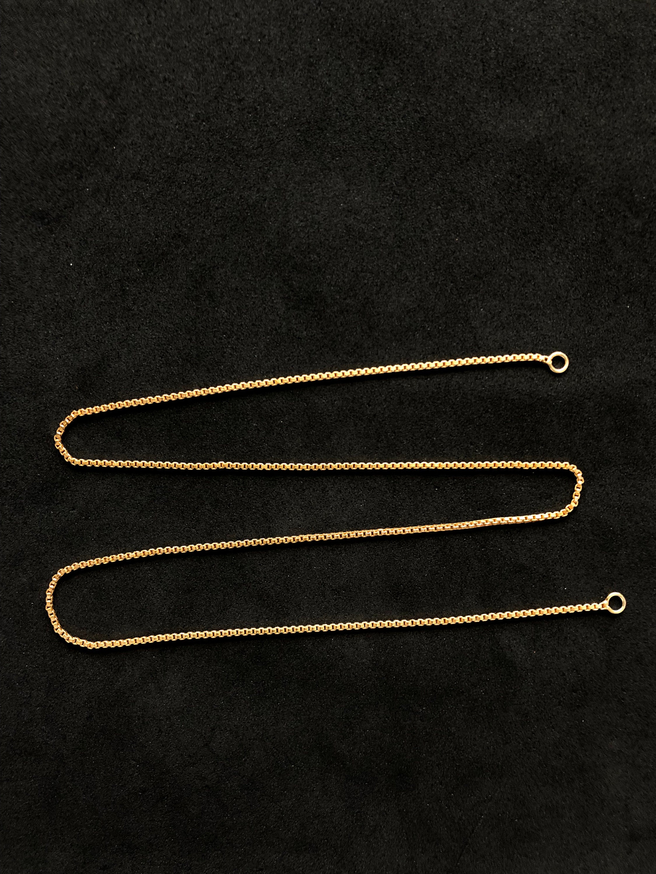 Buy Solid 18kgold Box Chain Necklace, Gold Necklace/ Choker for Women ...