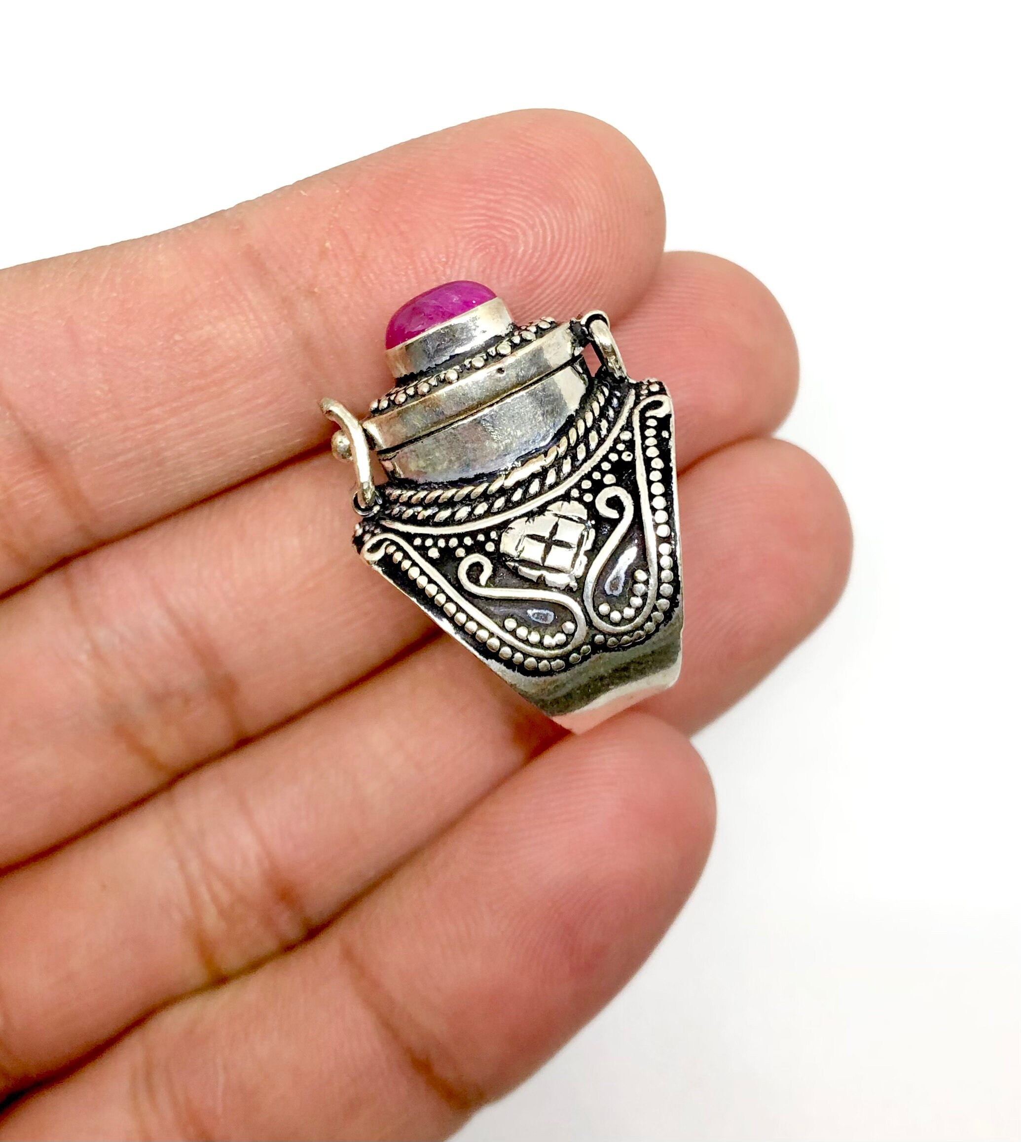 Poison Ring Vintage Poison Ring Openable Ring Silver Box - Etsy