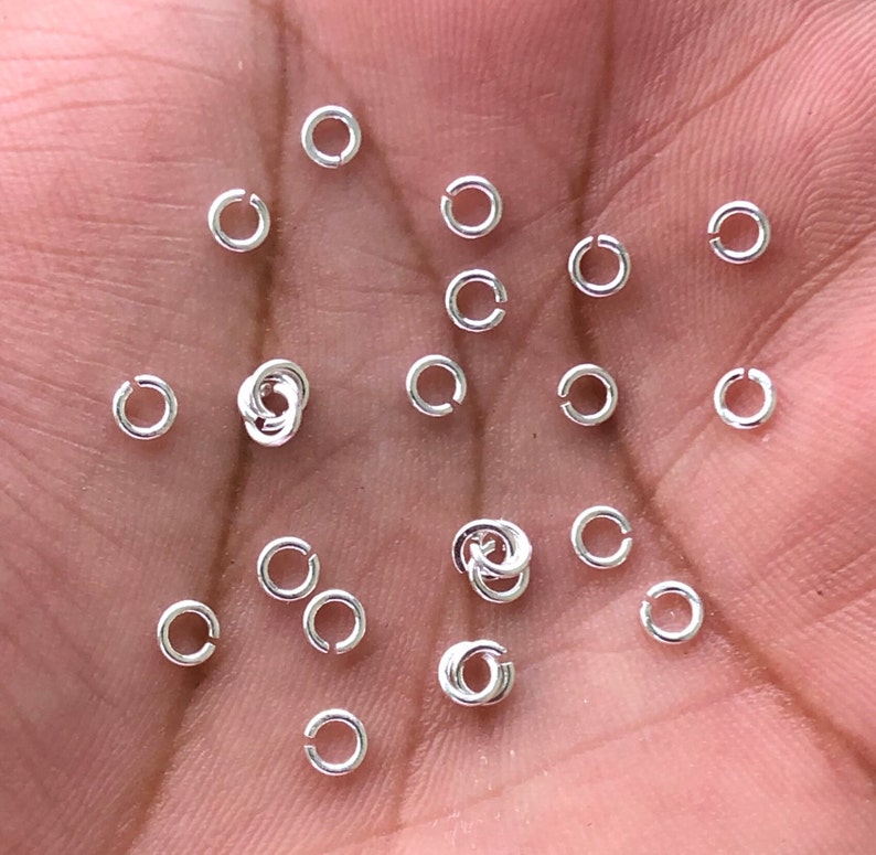 4mm 500pc Silver Jump Rings, Open / Split Silver Plated Open Round Jump ...