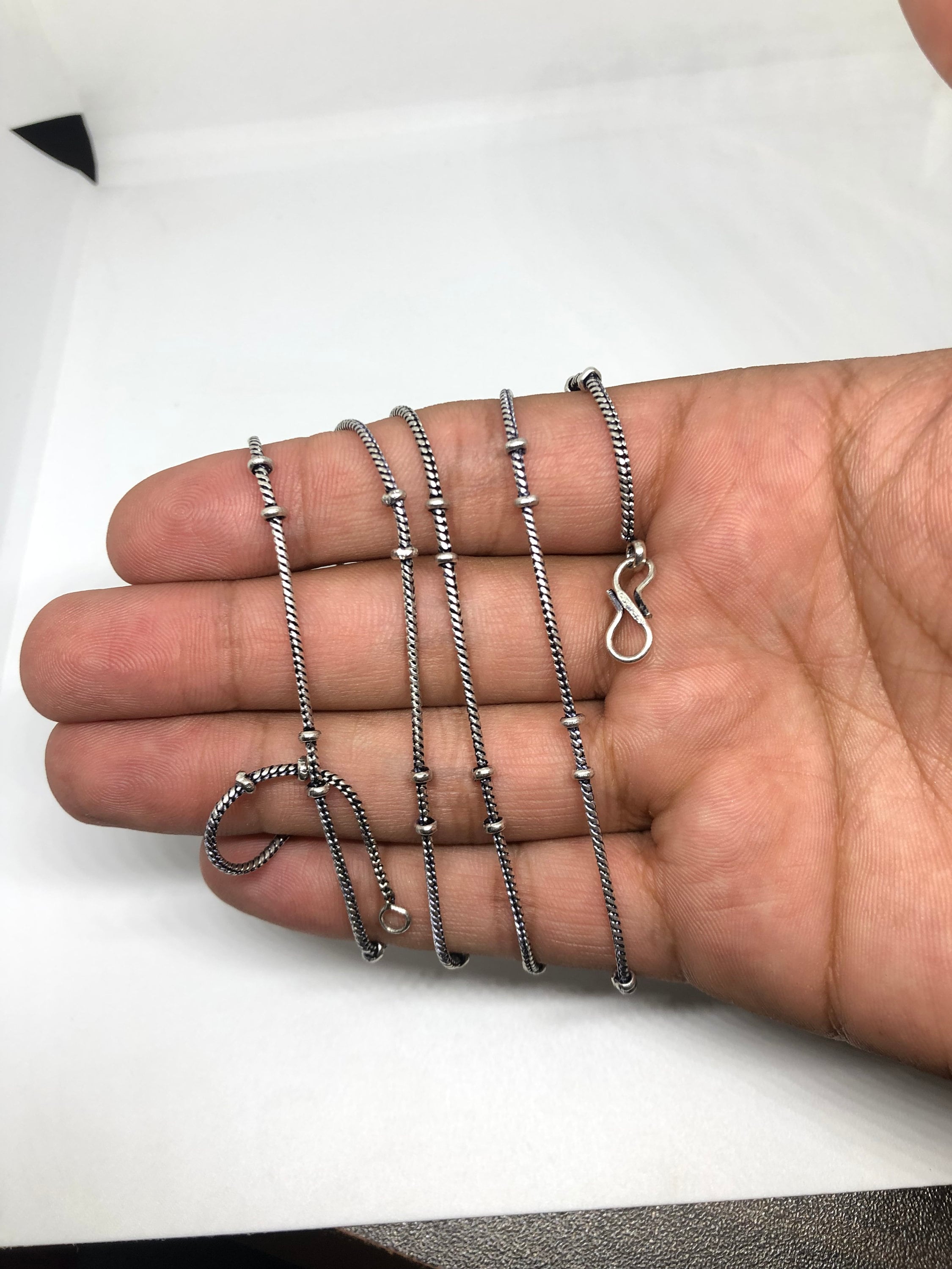 Foxtail Chain 925 Silver Plated Chain Thin Chain Foxtail Chain With ...