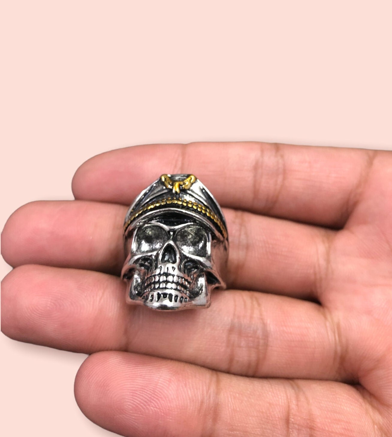 Soldier Skull Ring Gothic Ring for Bikers Halloween Ring - Etsy