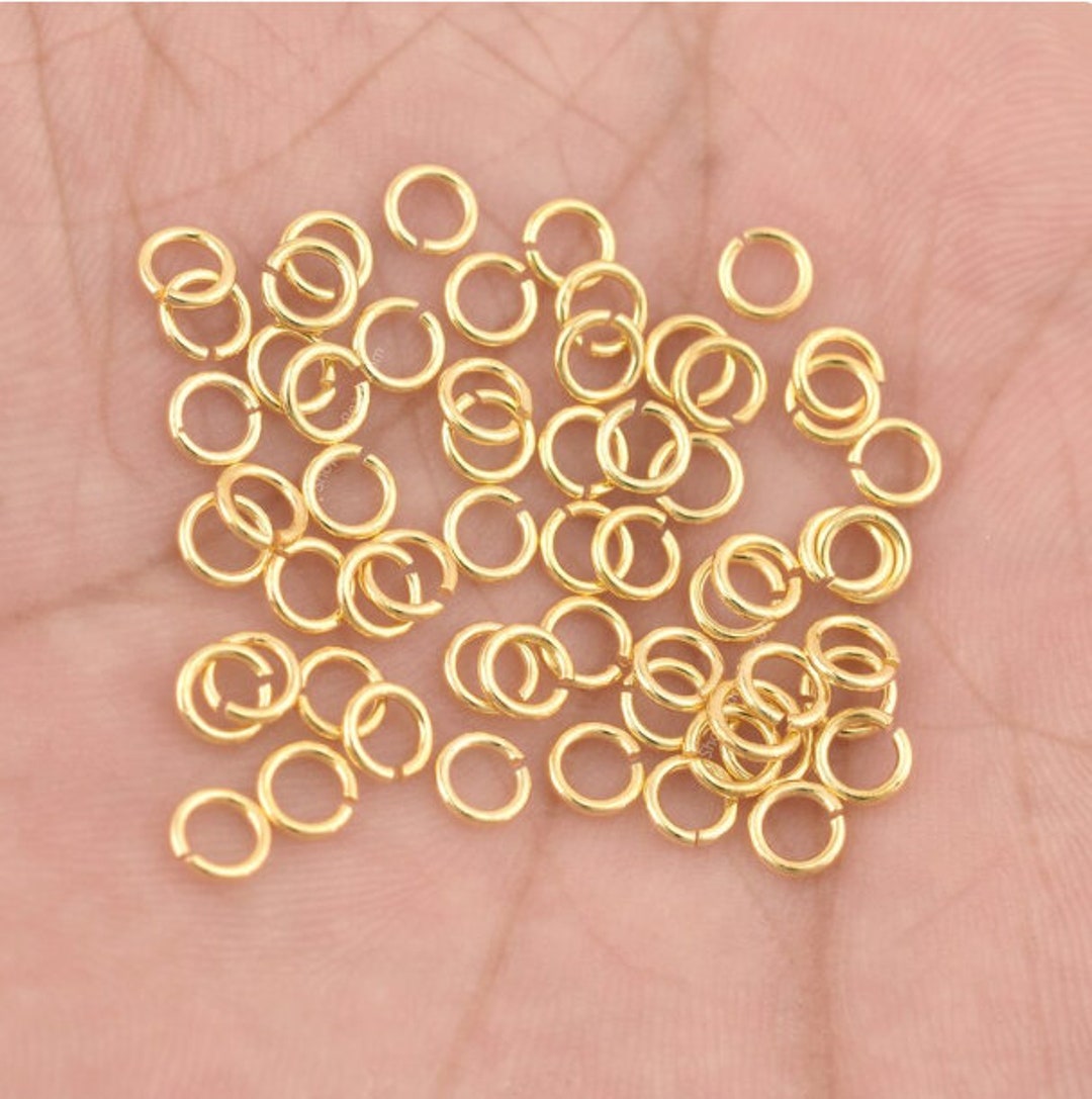 Buy 6mm 300pc Gold Jump Rings, Saw Cut, Open Round Jump Rings, 20 Gauge ...