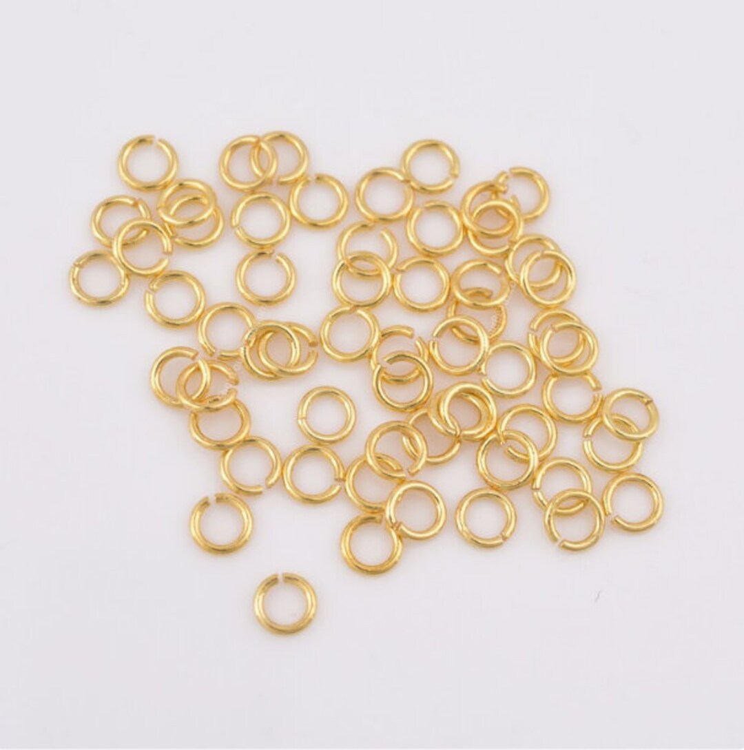 Buy 8mm - 150pc Gold Jump Rings, Saw Cut, Open Round Jump Rings, 20 ...
