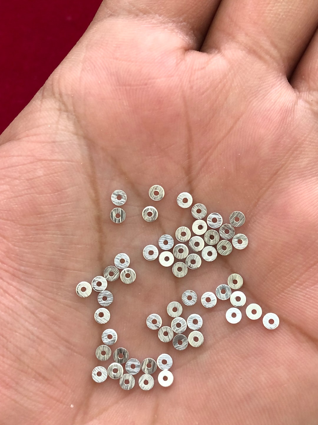 3mm - 300pcs Silver Heishi Beads, Flat Silver Disc Beads, Silver Spacer ...