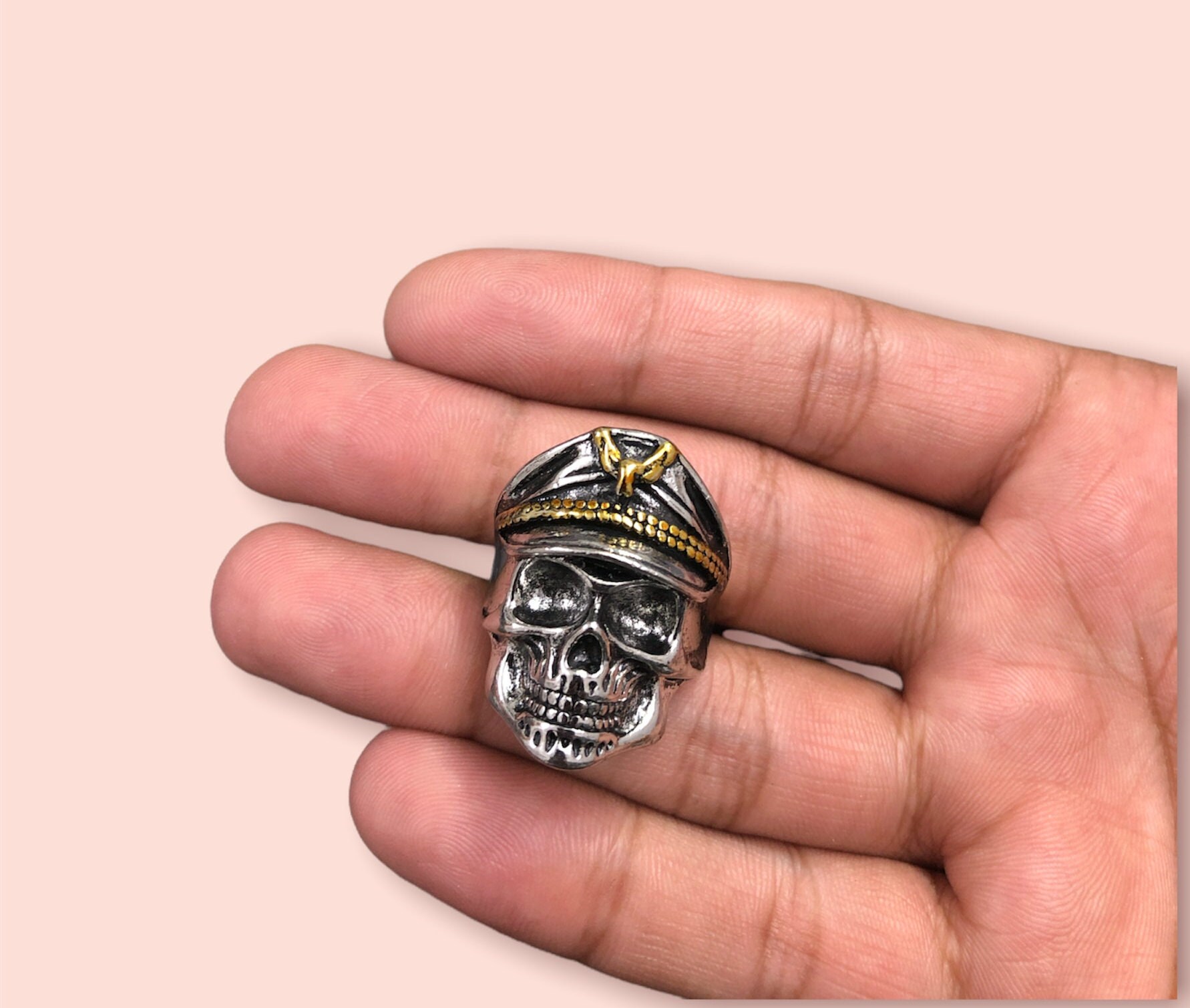 Soldier Skull Ring Gothic Ring for Bikers Halloween Ring - Etsy