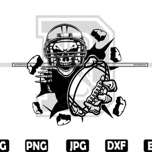 Football Skull Svg | Football Png | Skull on the Wall Svg / Skull Svg ...