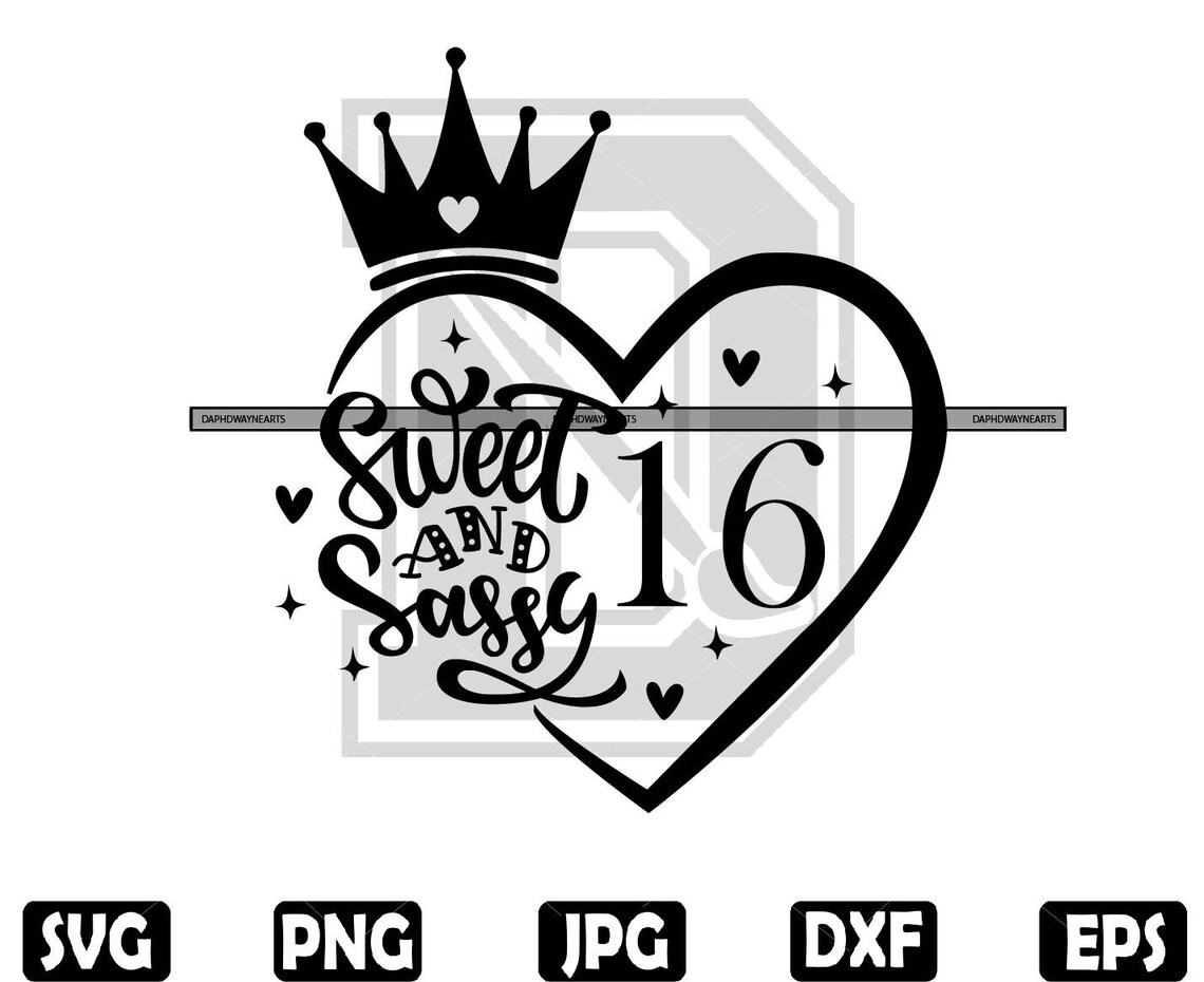 Sweet 16 Birthday SVG | 16th Birthday Svg | 16th Svg | Sweet and Sassy ...