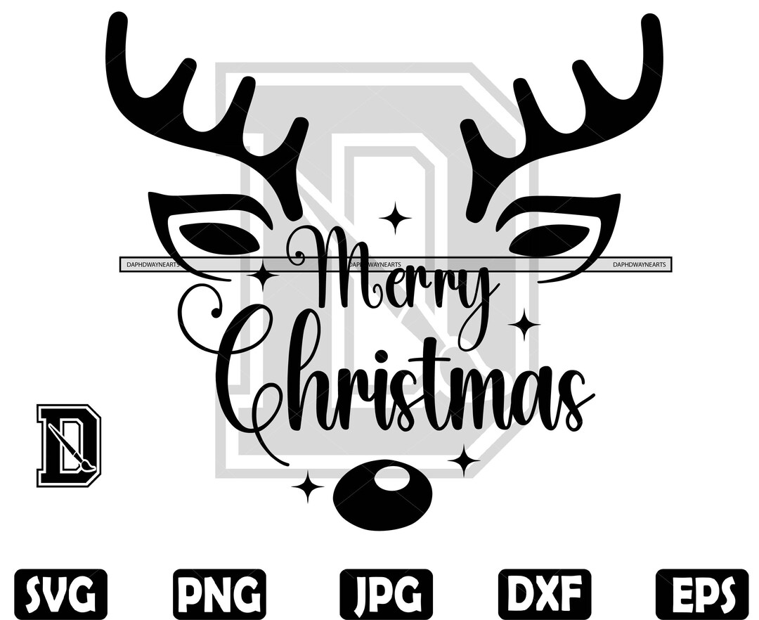 Reindeer Merry Christmas Sign SVG | Reindeer Svg - Laser Cut Files ...