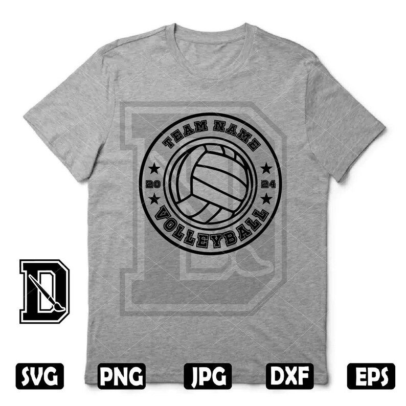 Volleyball Team Logo Template Svg | Volleyball Ball Svg | Customizable ...