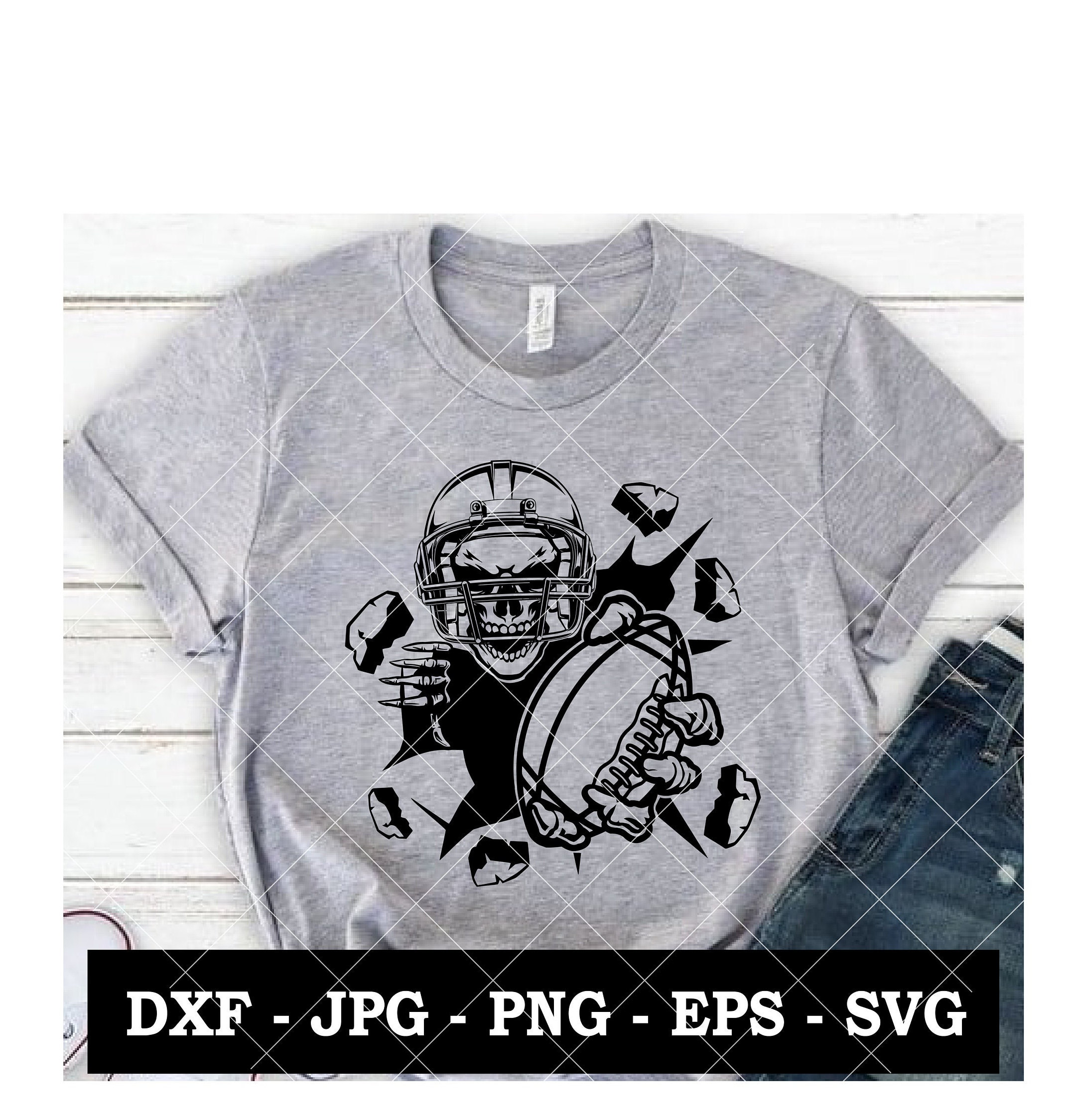 Football Skull Svg | Football Png | Skull on the Wall Svg / Skull Svg ...