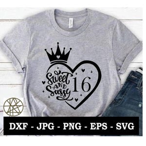 Sweet 16 Birthday SVG: Sassy Sixteenth Design (digital Download) - Etsy