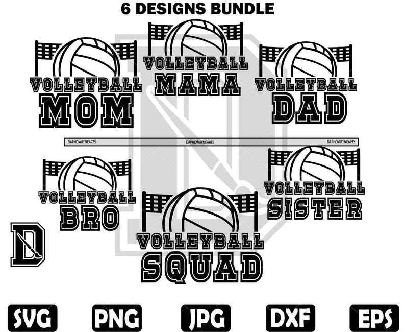 Volleyball Family SVG Bundle: Mom, Dad, Squad (digital Download) - Etsy
