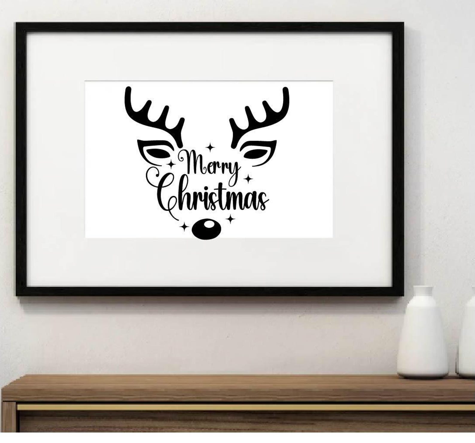 Reindeer Merry Christmas Sign SVG | Reindeer Svg - Laser Cut Files ...