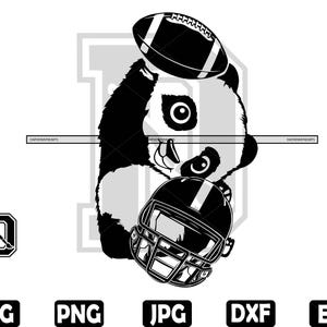Football Panda Svg | Panda Clipart | Football Svg | Panda Svg Png Eps ...