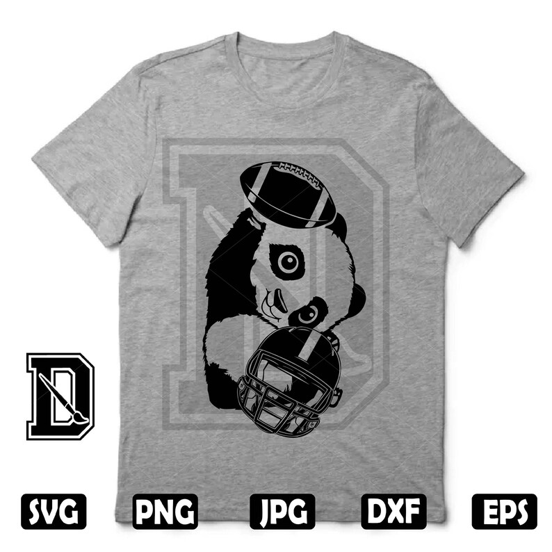 Football Panda Svg | Panda Clipart | Football Svg | Panda Svg Png Eps ...