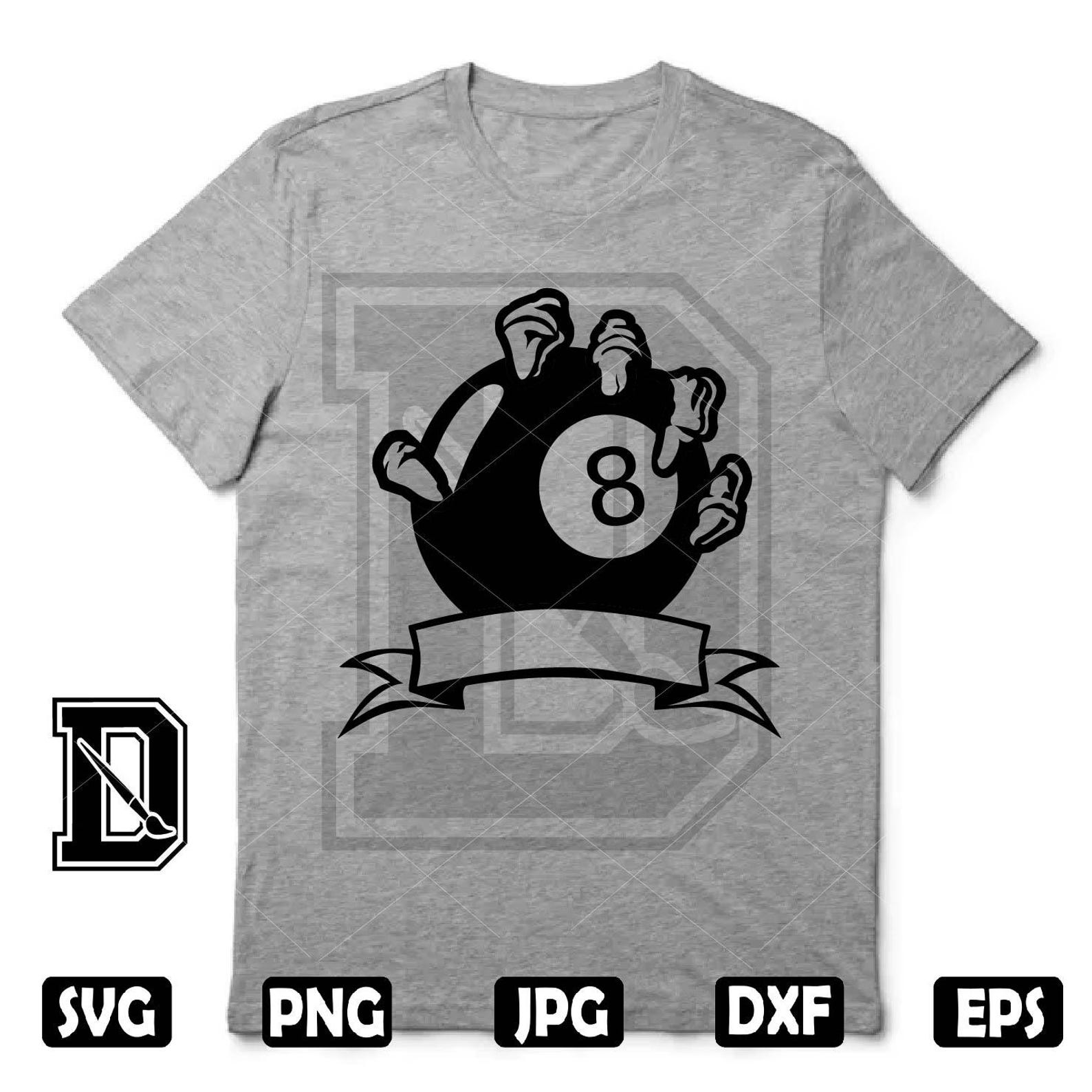 Skeletal Hand 8 Ball SVG: Gothic Billiards Design (digital Download) - Etsy