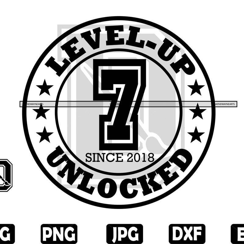 Level 7 Unlocked Svg - Etsy