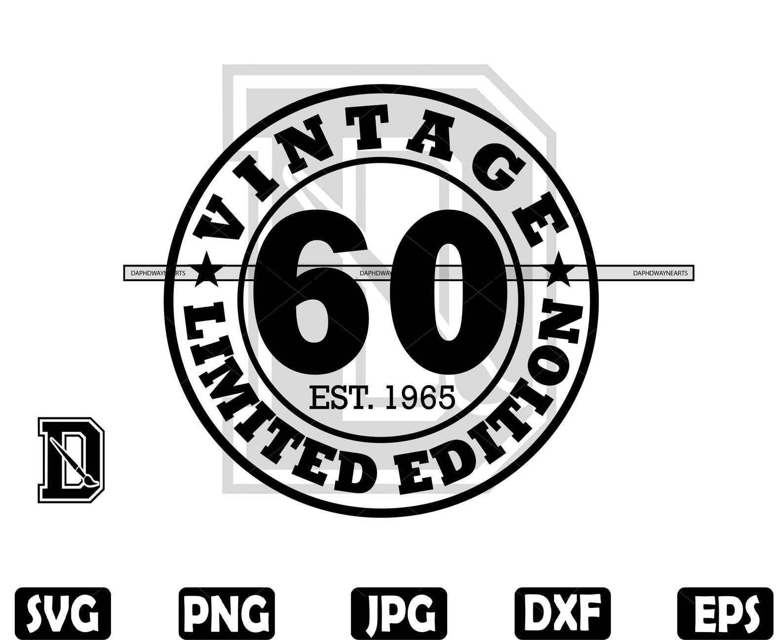 60th Birthday SVG: Vintage Limited Edition 1964 (digital Download) - Etsy