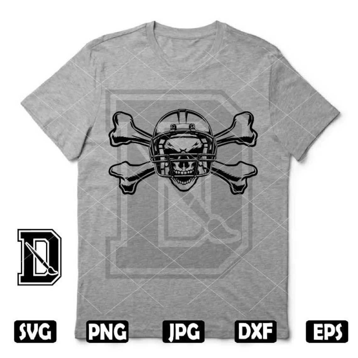 Football Skull Crossbones SVG Bundle: Team Logo (digital Download) - Etsy