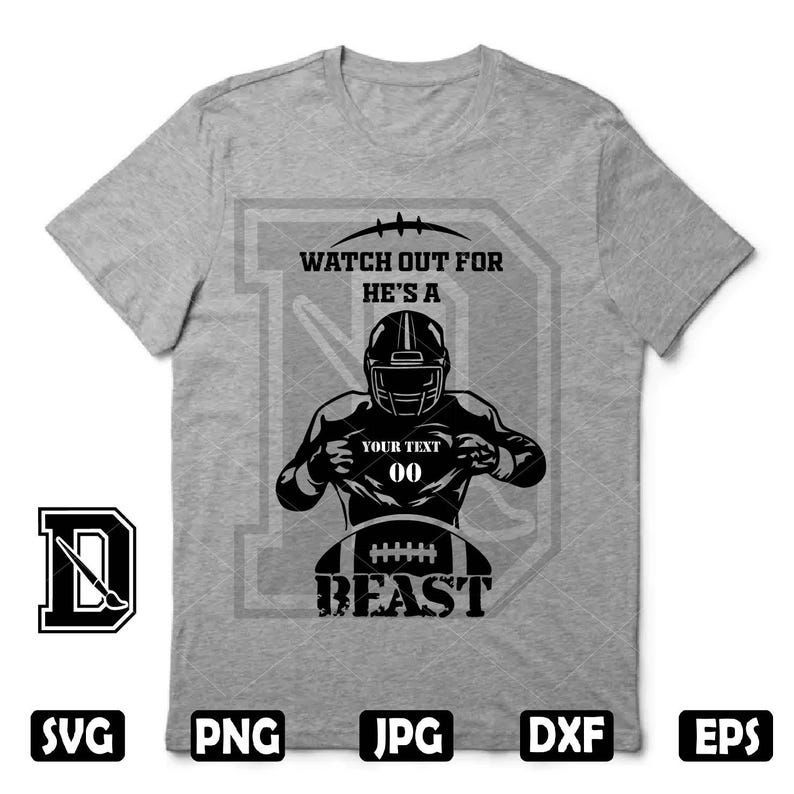 Football Player Svg | Printable Sports Design | Football Art | Football ...