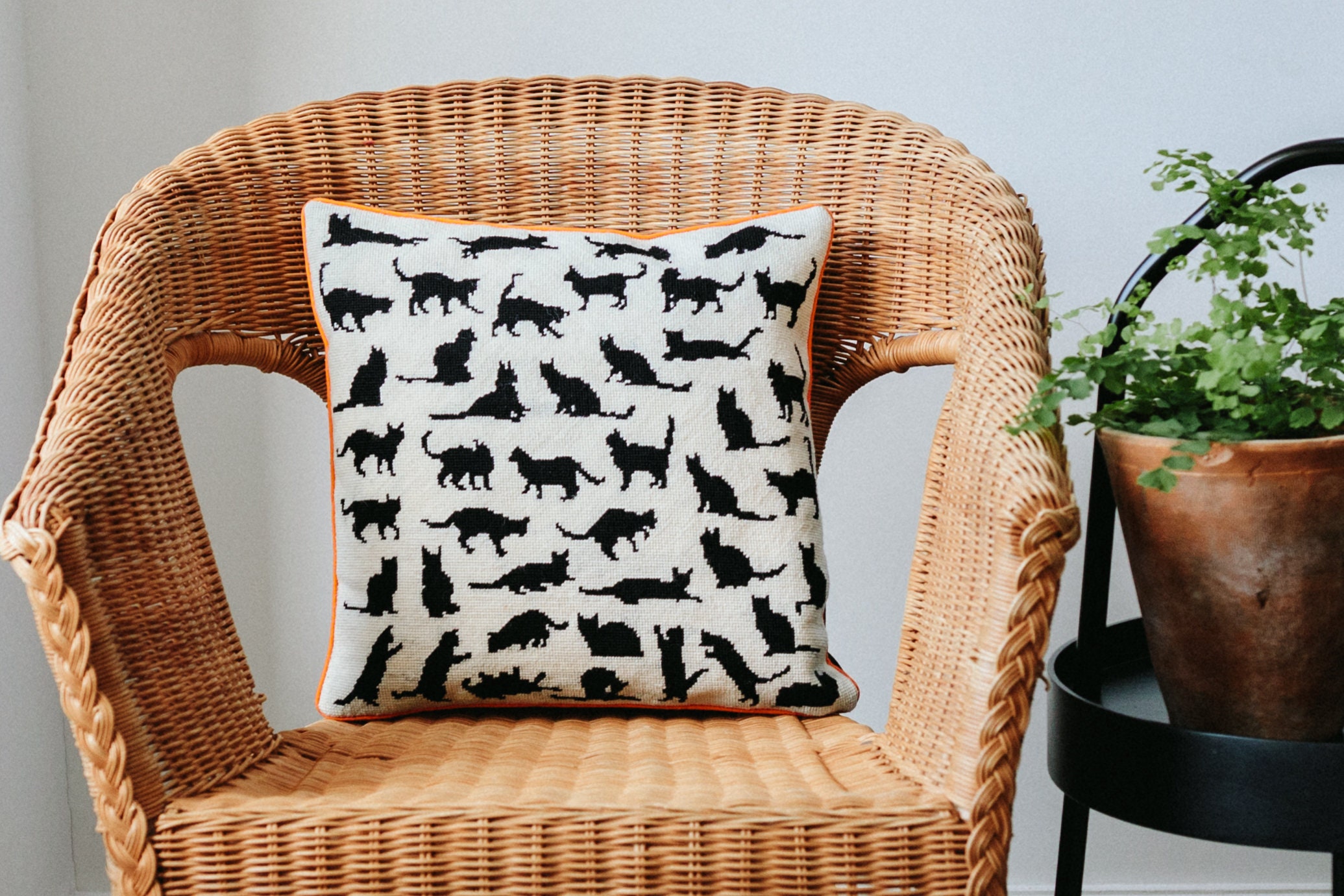 Cat Needlepoint Kits,black and White Cat Needlepoint,cat Dalmation ...