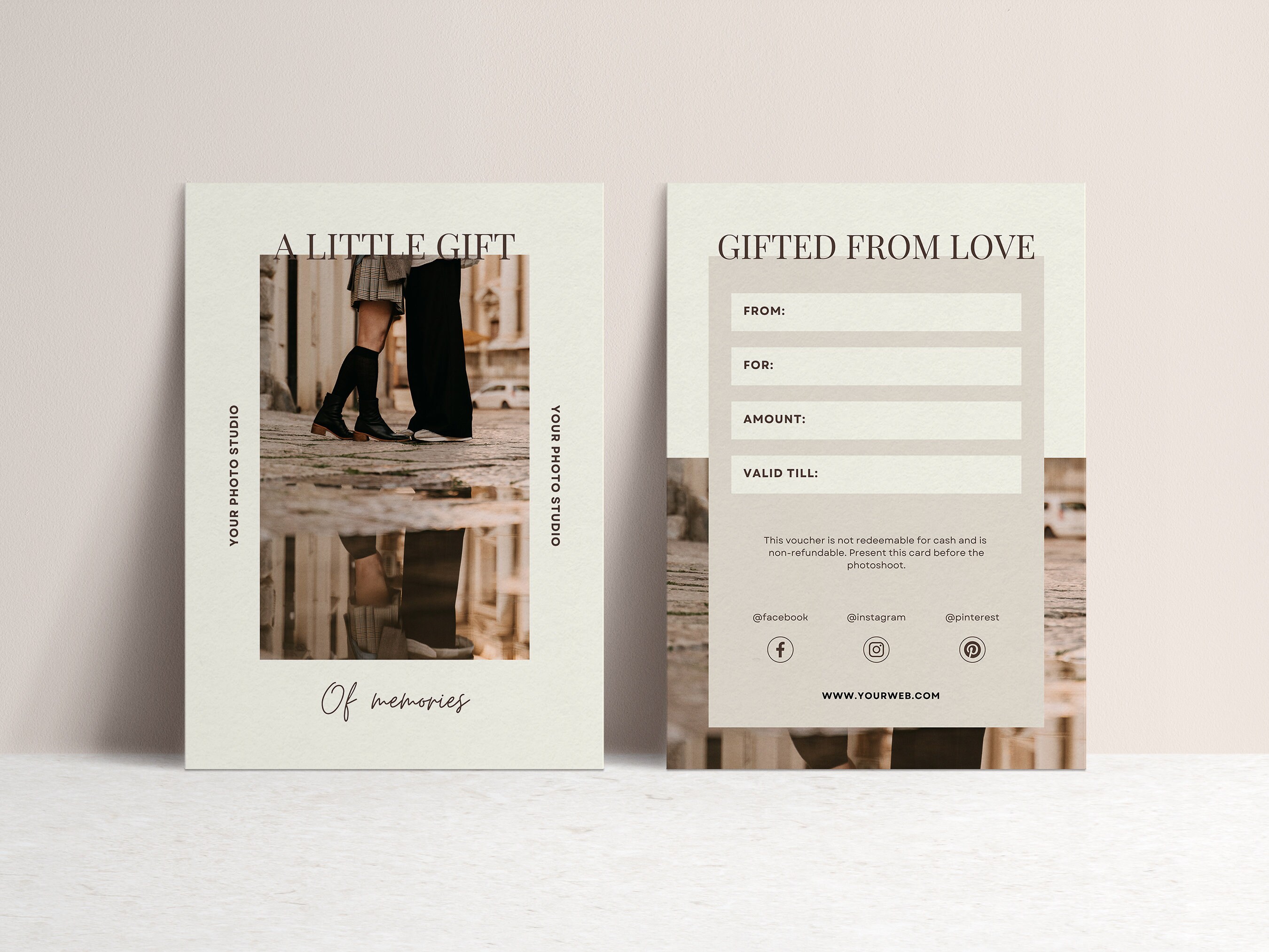 Photography Canva Gift Certificate Template | Photographer Gift Card ...
