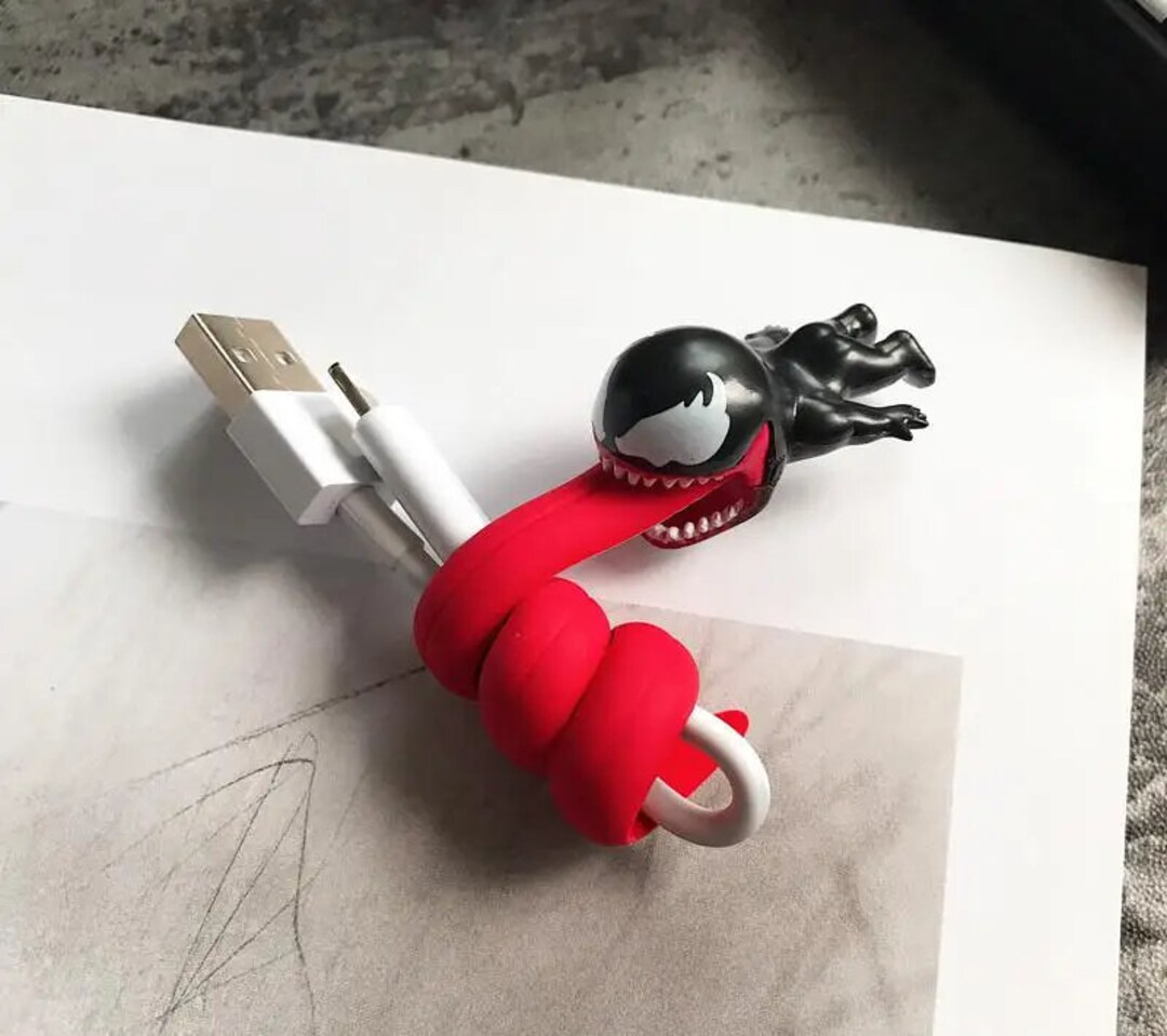 Venom Action Figure Cable Protector: USB Data Line Holder, Wire ...