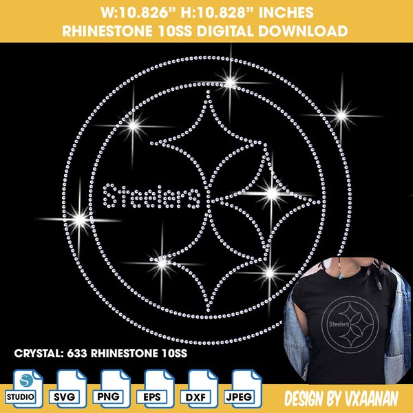 Pittsburgh Steelers Rhinestone Template - Etsy