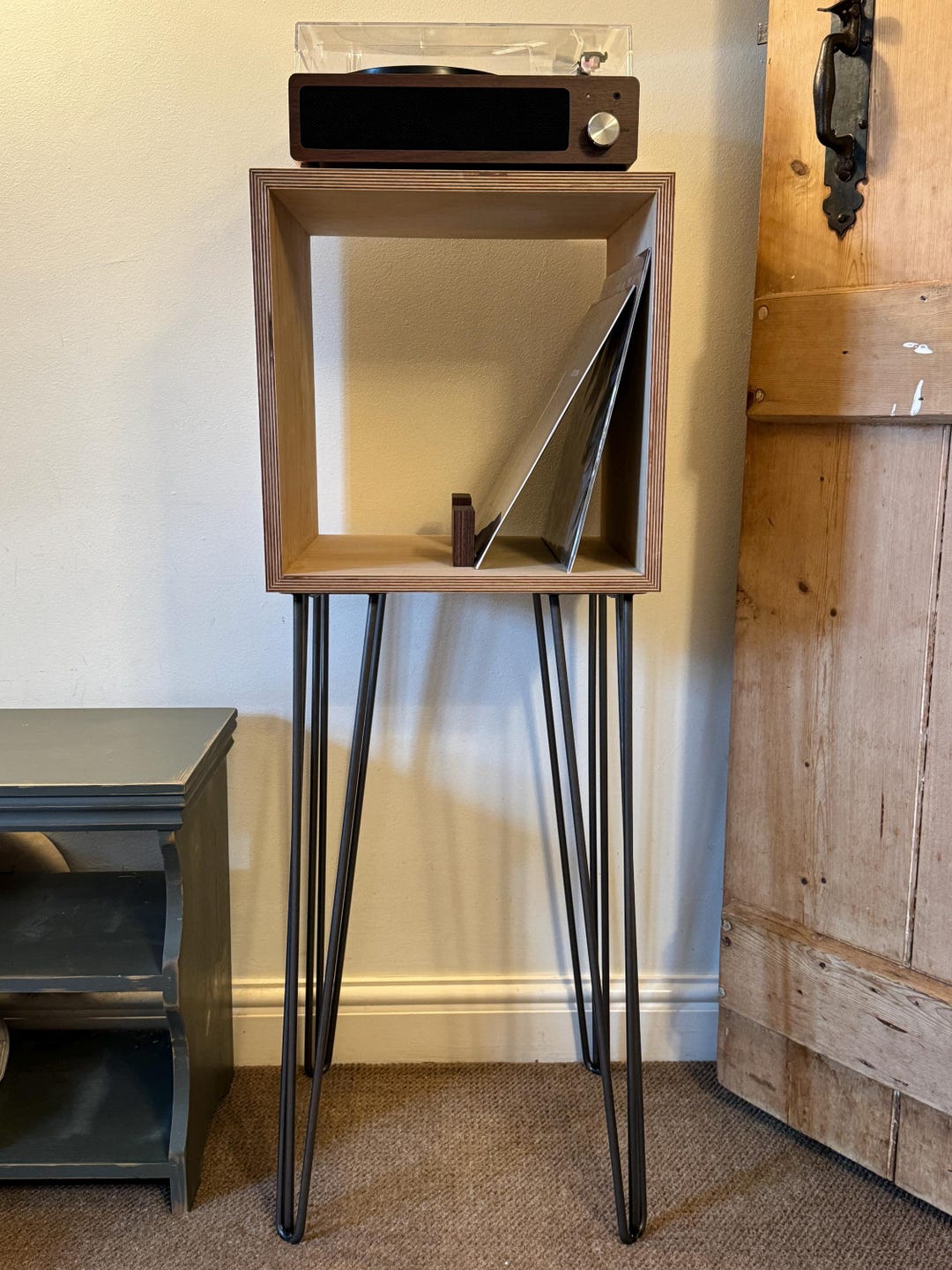 Bespoke Record Player Stand, Premium Birch Plywood, Luxury Solid Wood ...