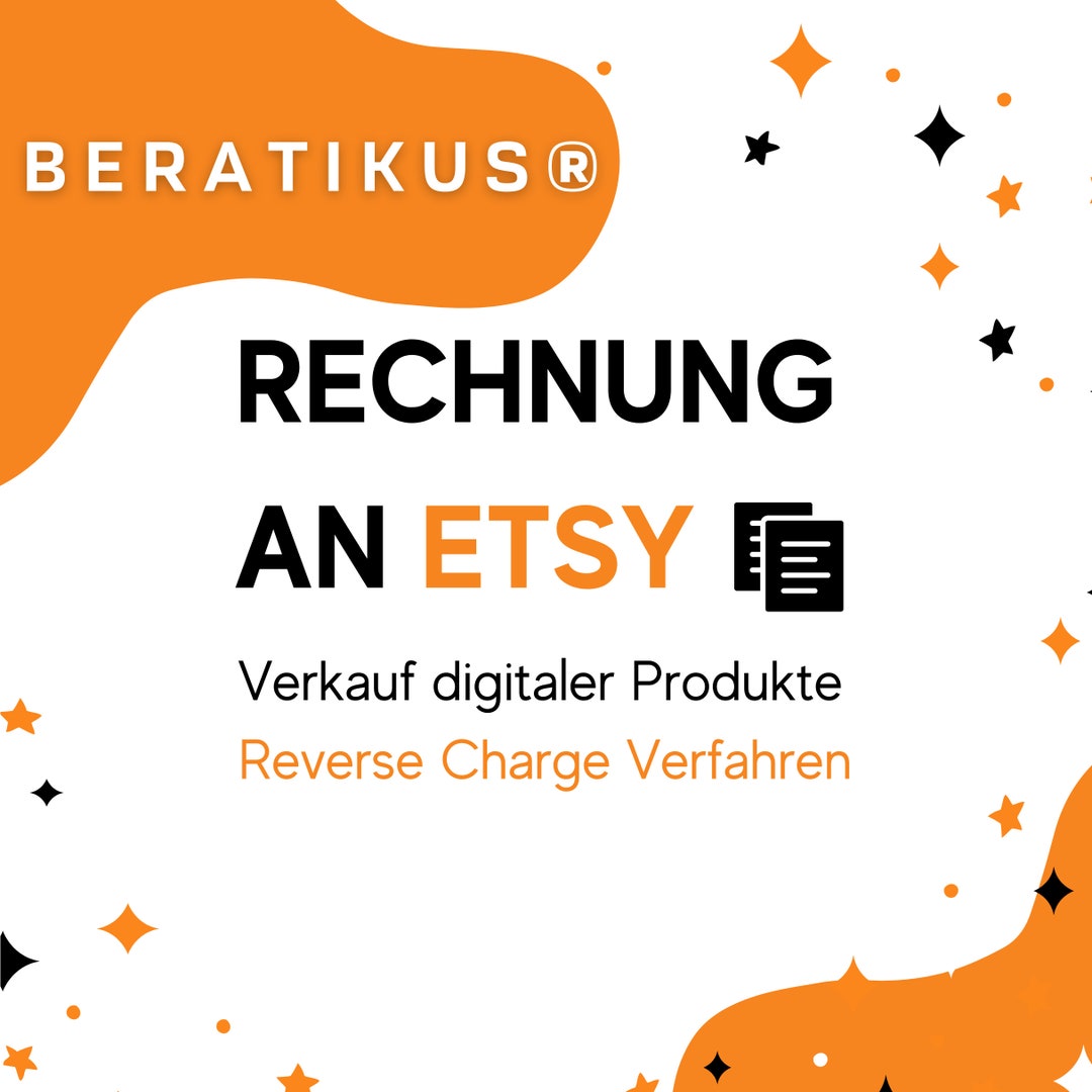 Invoice to Etsy - Template - Reverse Charge Procedure (RCV) - Bill VAT ...