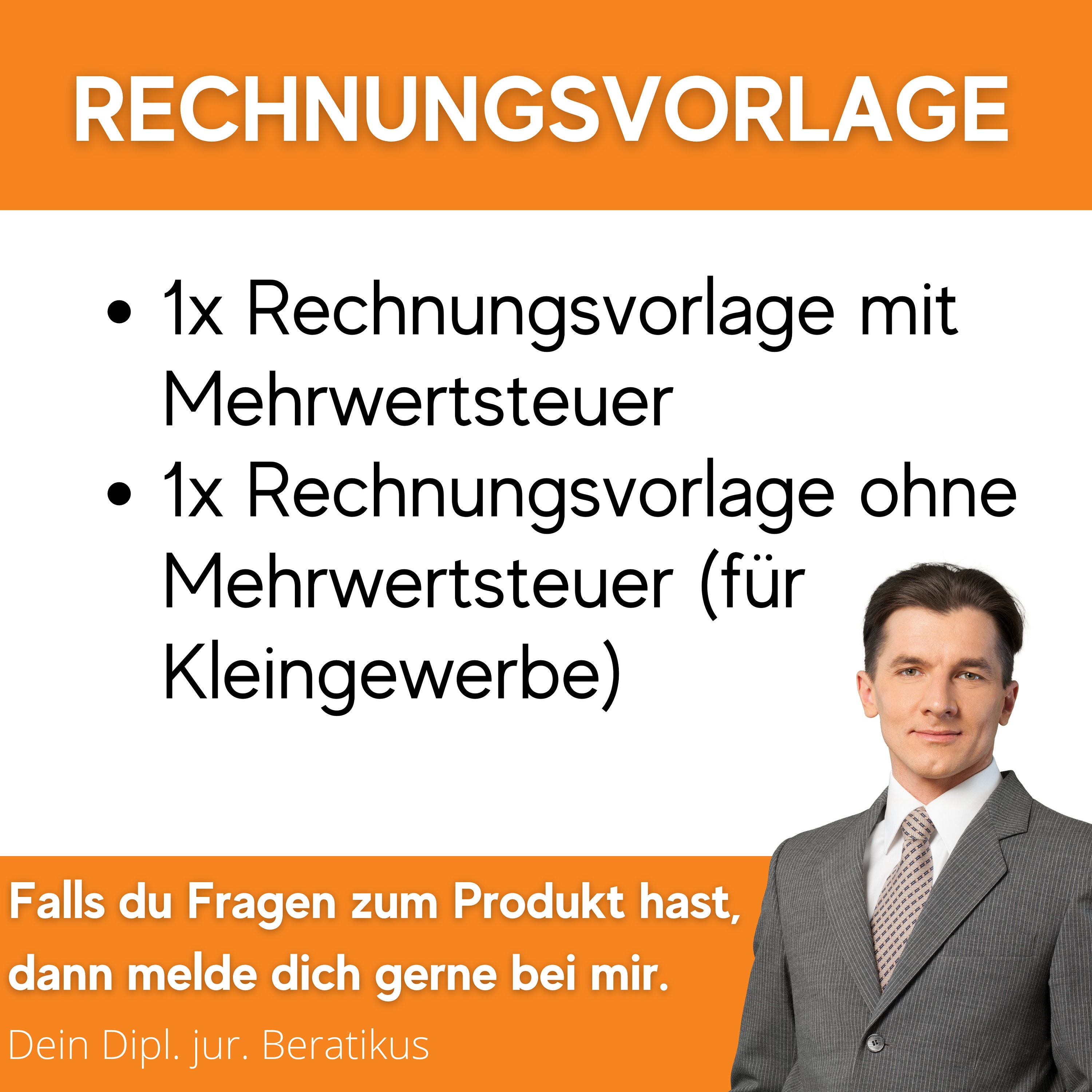 Invoice Template in German for Download and Easy to Fill Out Yourself ...