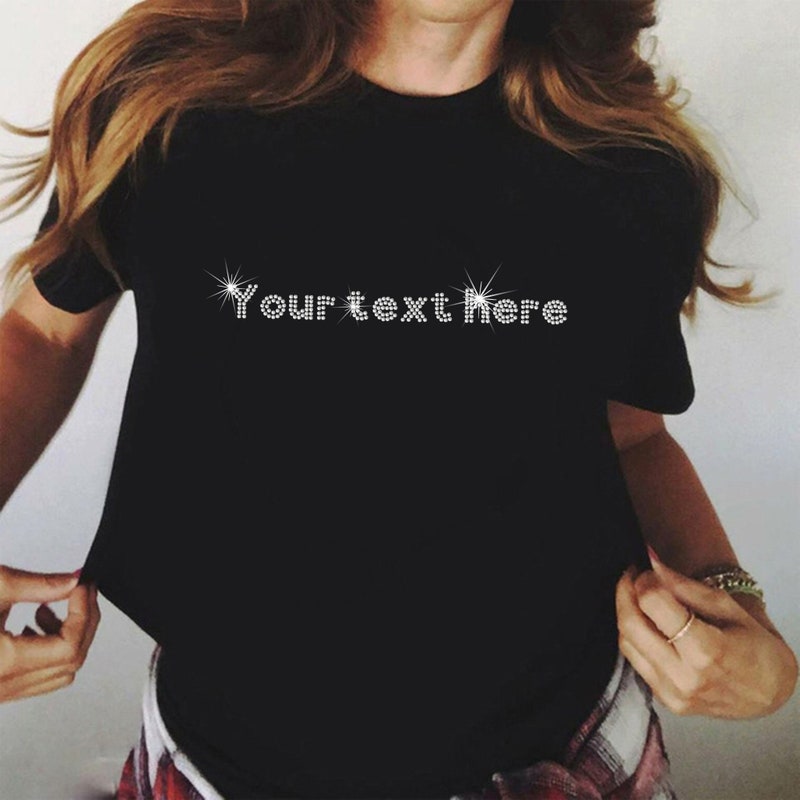 Rhinestone T Shirt - Etsy