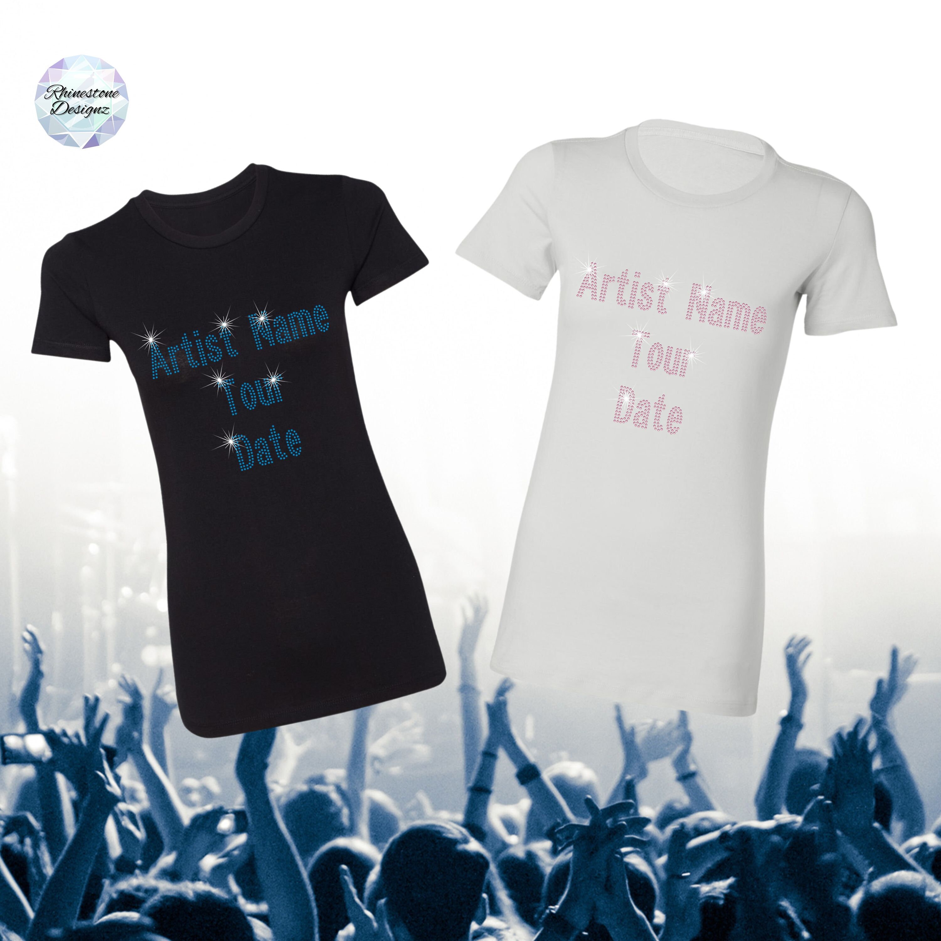 Custom Rhinestone Concert T Shirt - Etsy
