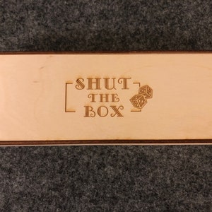 Wooden Traditional Game "shut the Box" - Etsy