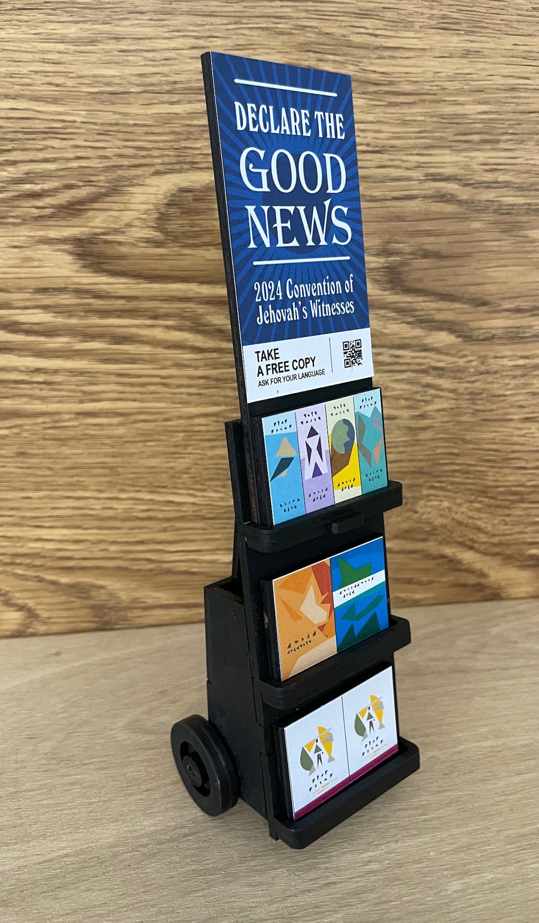 JW Mini Wooden Witnessing Cart, Pen Stand With Post-it Notes, Best ...