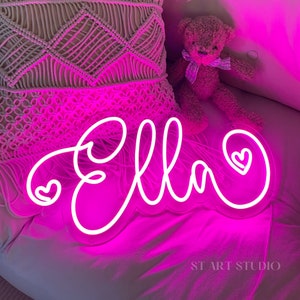Neon Name Sign for Girls Bedroom, Kid Room Decorations, Home Decor Wall ...