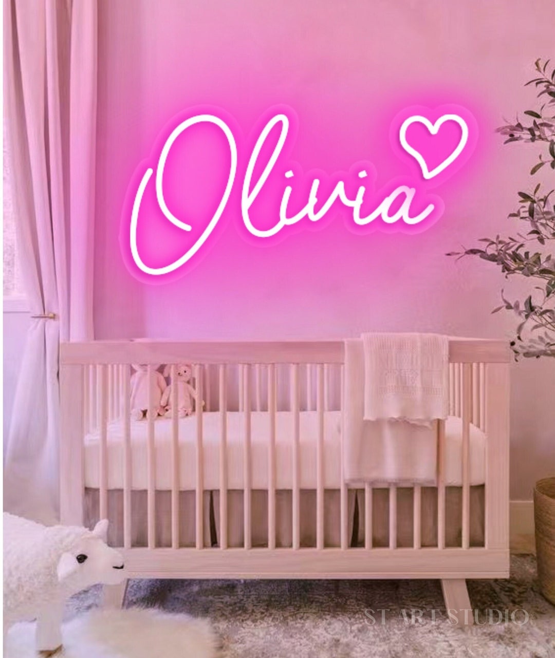 Neon Name Sign for Girls Bedroom, Kid Room Decorations, Home Decor Wall ...