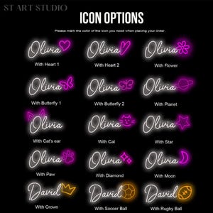 Neon Name Sign for Girls Bedroom, Kid Room Decorations, Home Decor Wall ...