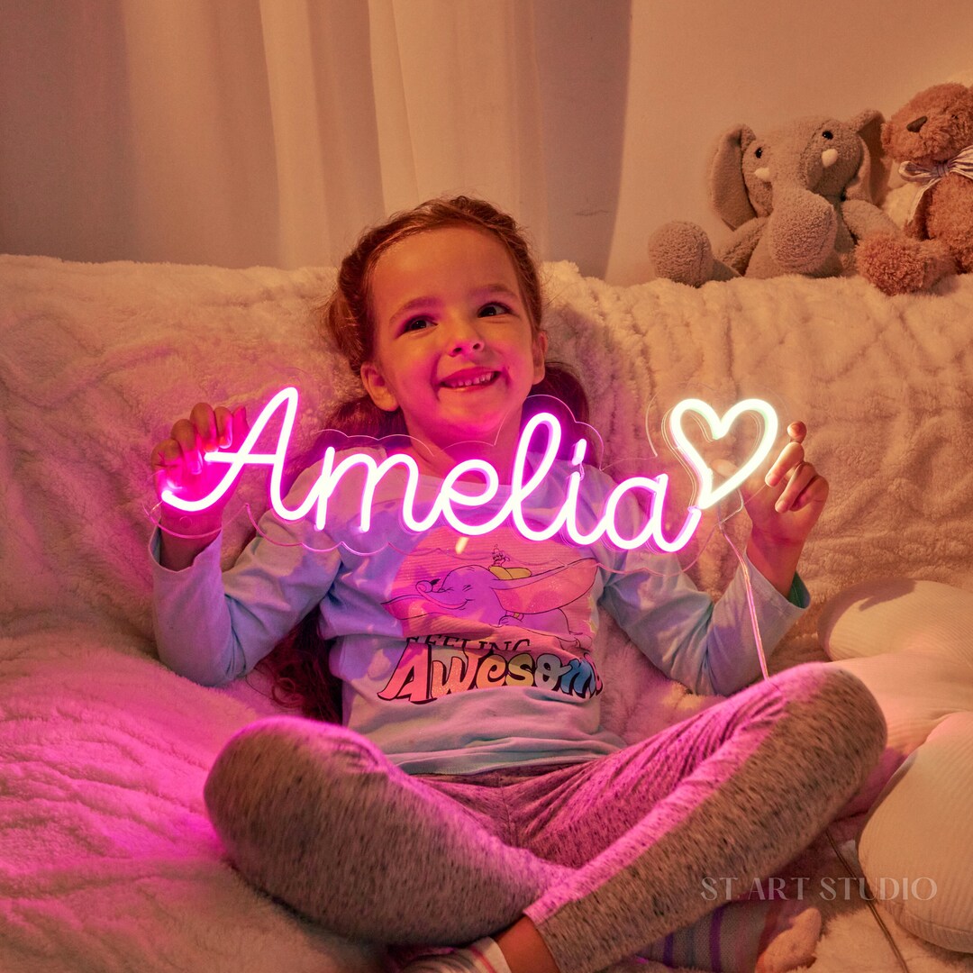 Custom Name Neon Sign for Kids,neon Name Sign,nursery Name Sign,baby ...