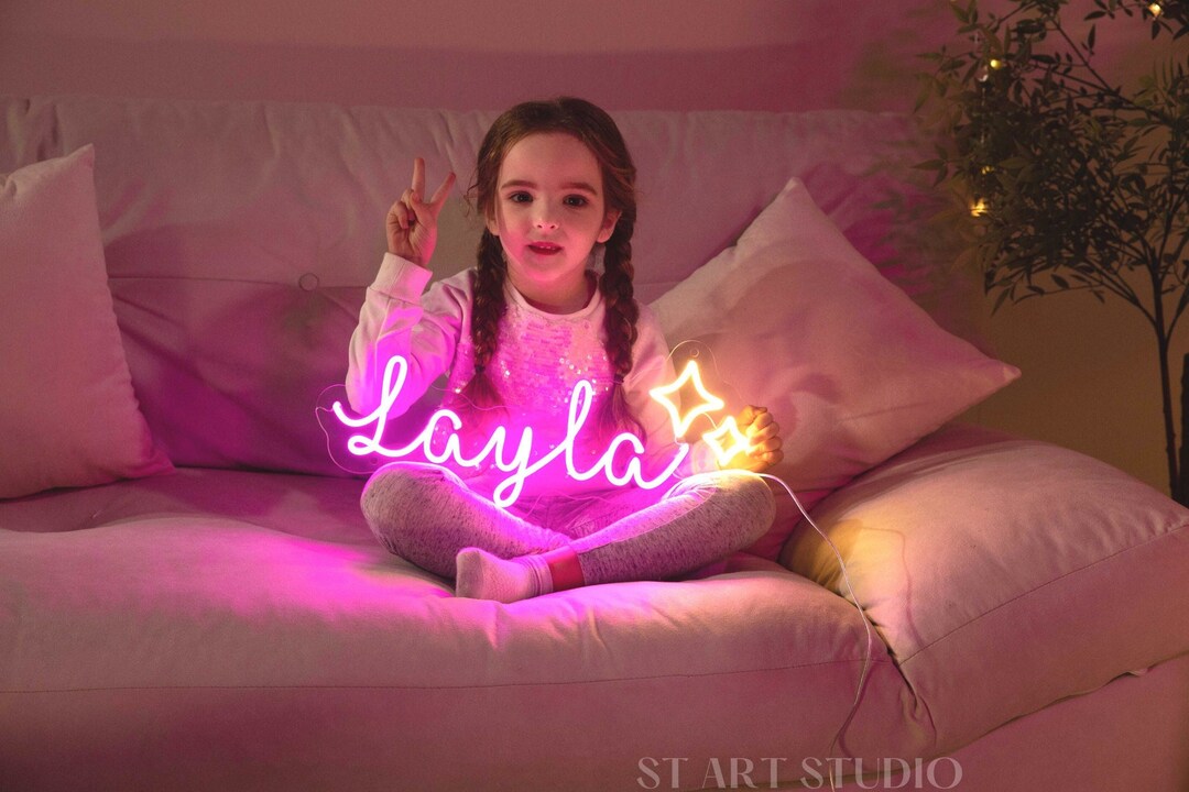 Neon Sign Custom, Neon Sign Custom for Kids, Bedroom Wall Decor Over ...