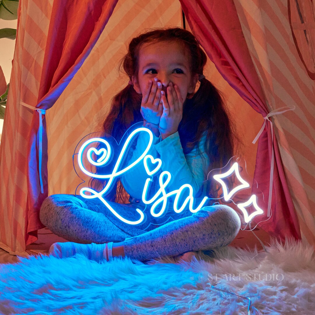 Custom Name Neon Sign for Kids,neon Name Sign,nursery Name Sign,baby ...