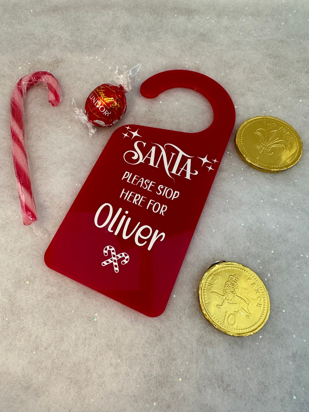 Personalised Santa Stop Here Sign/door Hanger - Etsy UK