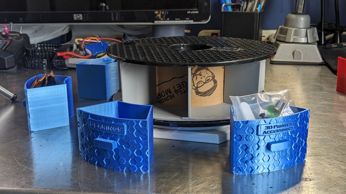 Storage Solution Using Empty Filament Spools - Etsy