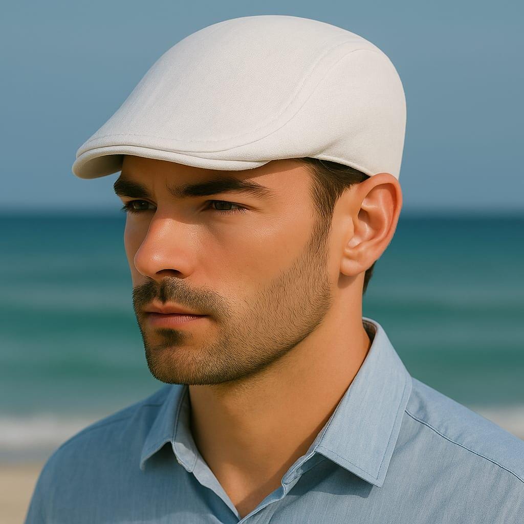 Men’s Linen Flat Cap – Lightweight Summer Gatsby Ivy Hat - Etsy