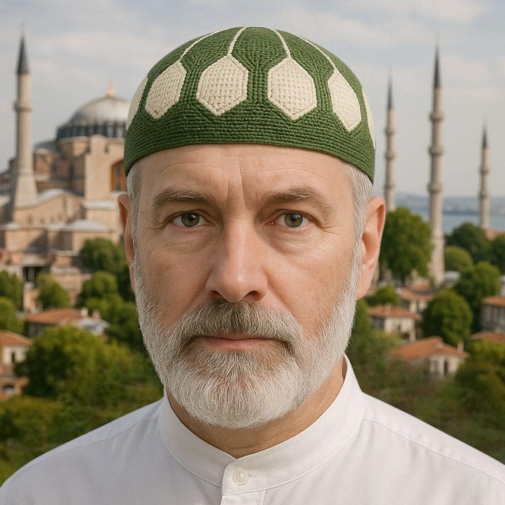 Hexagon Knit Kufi Cap – Breathable Foldable Islamic Prayer Hat for Men ...