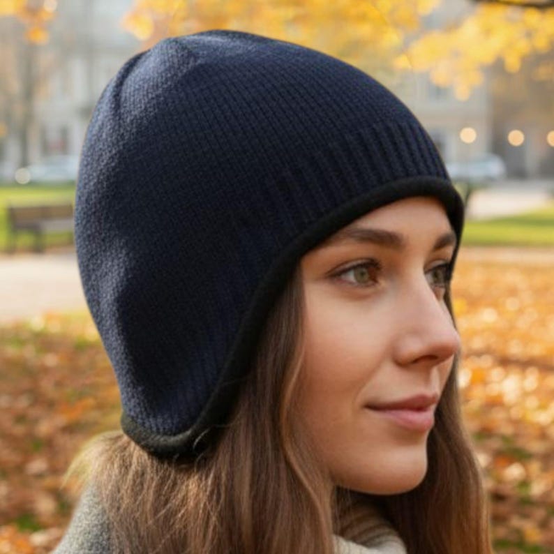 レディース サーマルニットビーニー – 寒い季節に最適なポーラーフリース裏地付き冬用帽子 - Etsy 日本