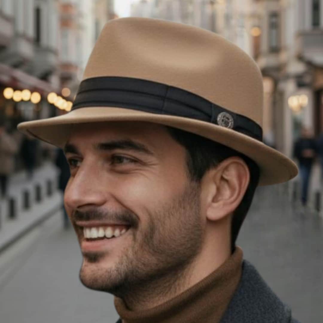 Fedora Felt Hat for Men – Classic Jackson Style Wool Blend Dress Hat - Etsy
